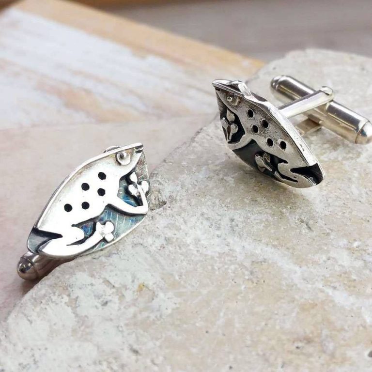 Silver Cufflinks In Curved Hammered Finish | ShopStreet Silver Cufflinks